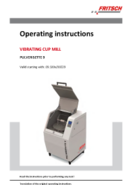 Vibrating Cup Mill PULVERISETTE 9 / Downloads - fritsch.de