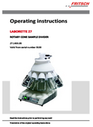 Rotary Cone Sample Divider LABORETTE 27 / Downloads - fritsch.de